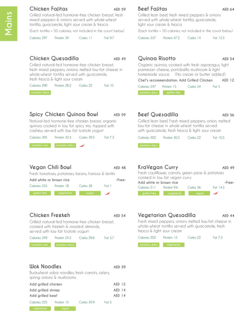 Menus – Krave Restaurant